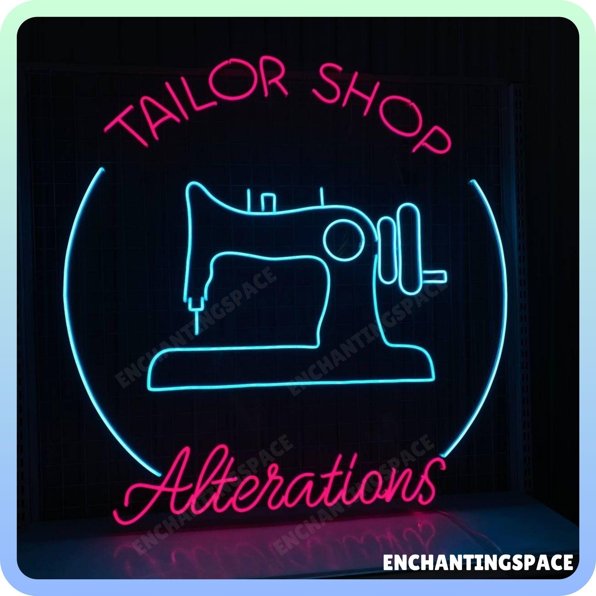 Tailor Shop Alterations Neon Sign, Sewing Store Led Sign, Alterations ...