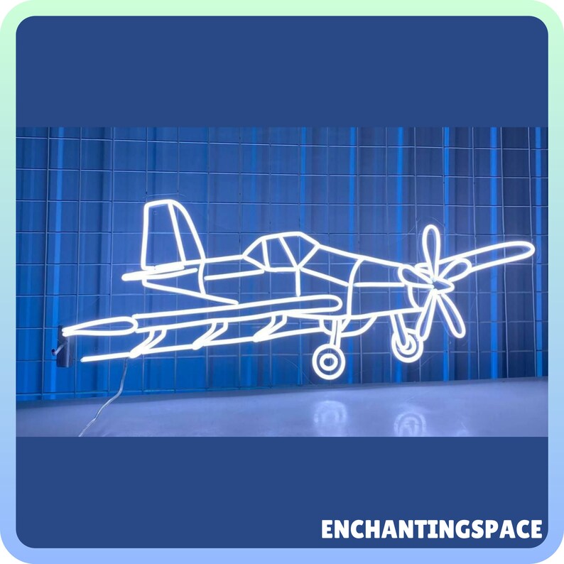 Airplane Neon Sign, Plane Led Sign, Custom Neon Sign, Living Room Led ...
