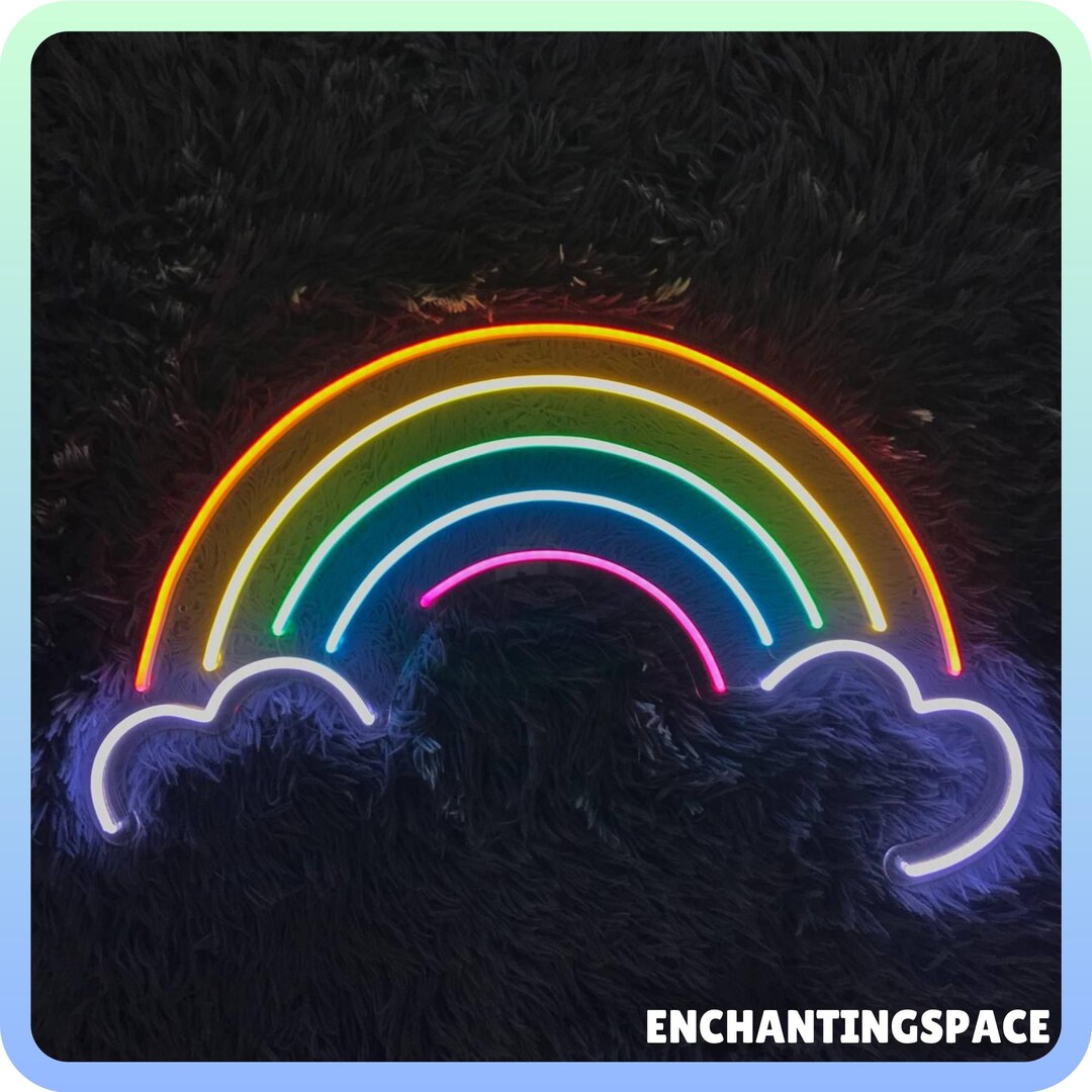 Rainbow Neon Sign, Colorful Led Sign, Custom Neon Sign, Rainbow Neon ...