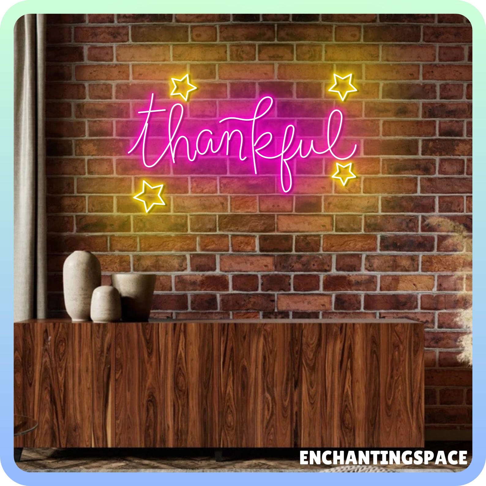 Thankful Neon Sign, Thankful LED Light, Custom Neon Sign, Thanksgiving ...