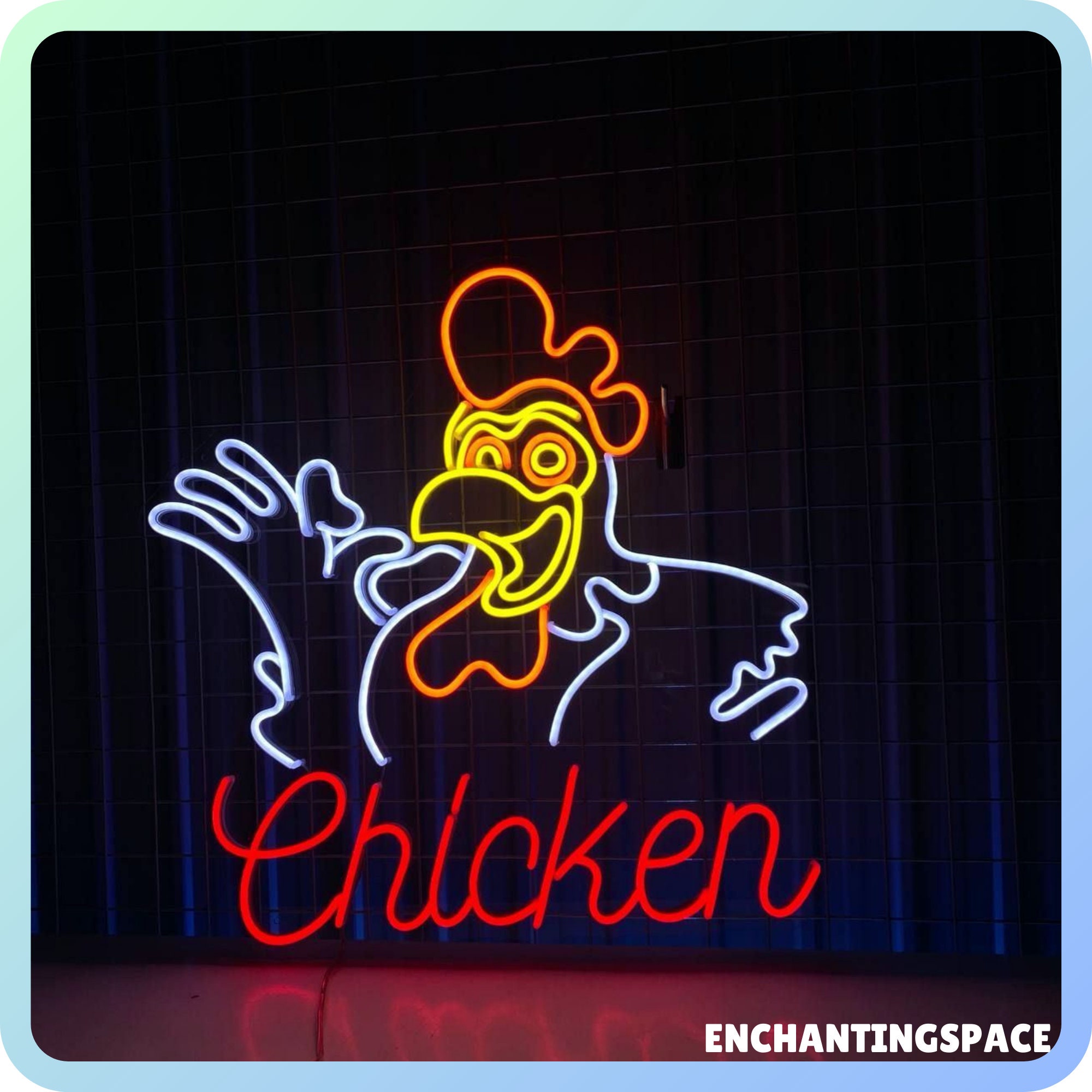 Chicken Neon Sign, Fried Chicken Led Light Sign, Custom Neon Sign ...