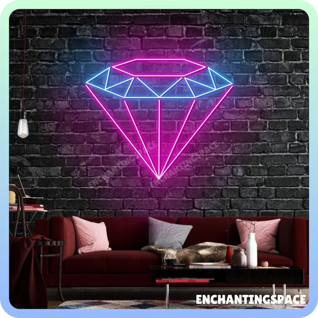 Diamond Neon Sign, Custom Diamond Led Light, Diamond Neon Light for ...