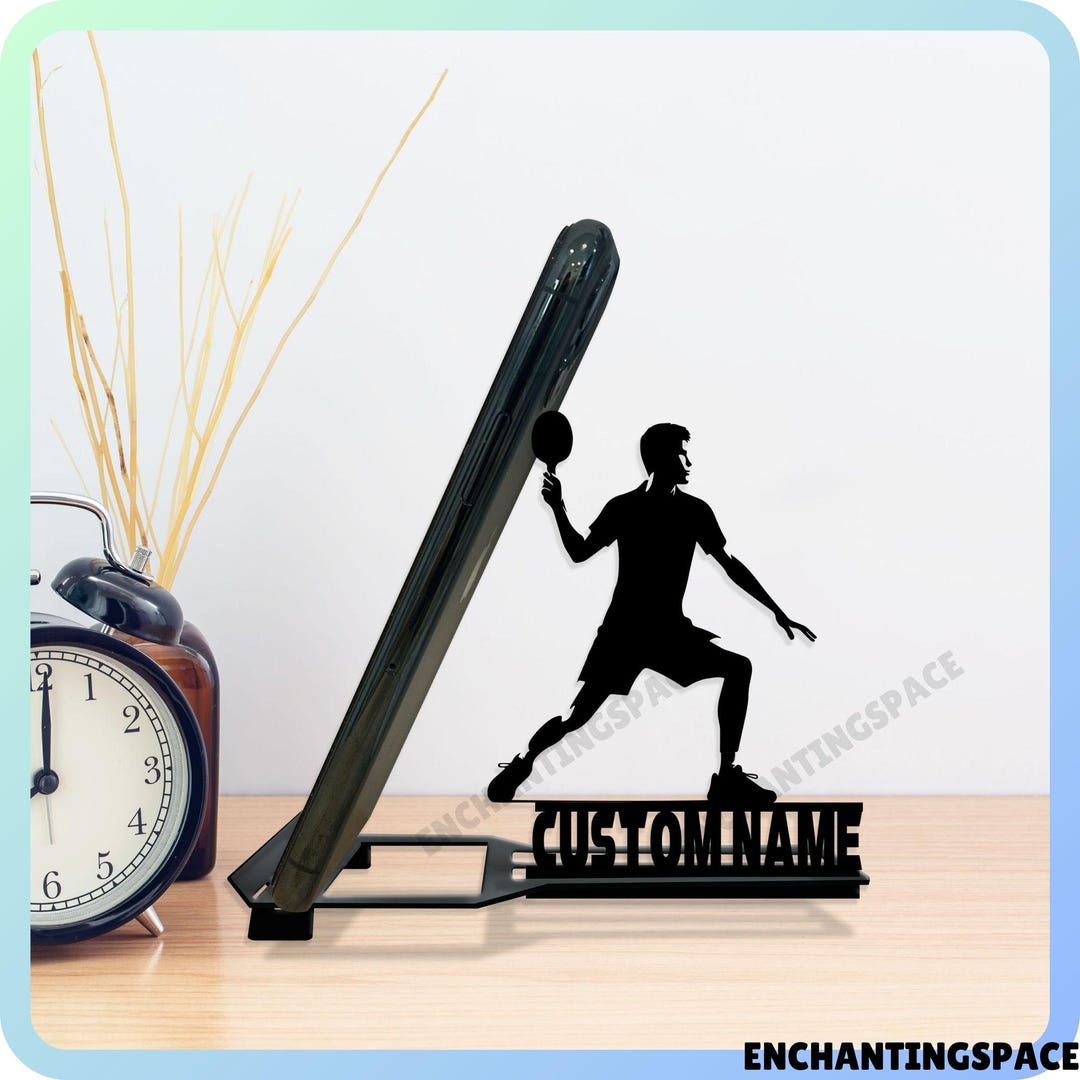 Custom Pickleball Metal Phone Stand, Sport Phone Holder, Pickleball ...