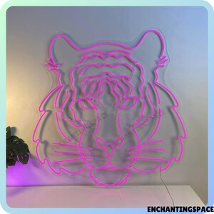 Tiger Head Neon Sign, Tiger Line Led Sign, Custom Tiger Wild Animal Led ...