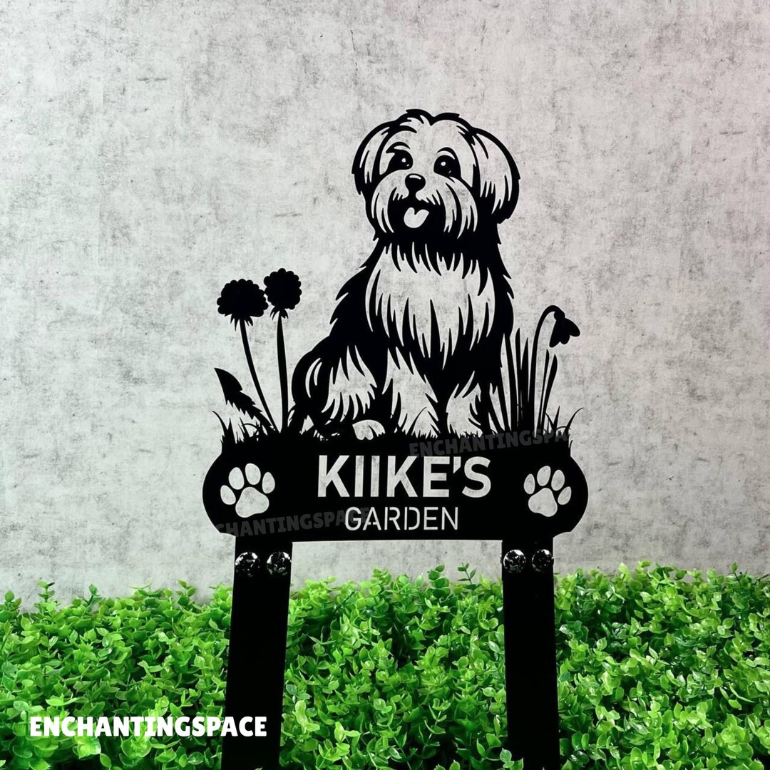Custom Maltese Dog Memorial Garden Stake, Dog Memorial Plaque With ...