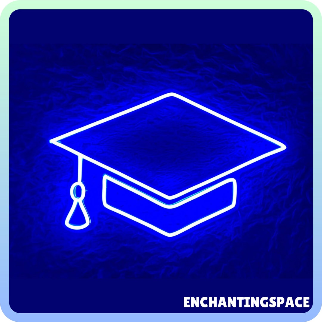 Graduation Cap Neon Sign, Congrats Led Light, Custom Neon Sign, Prom ...