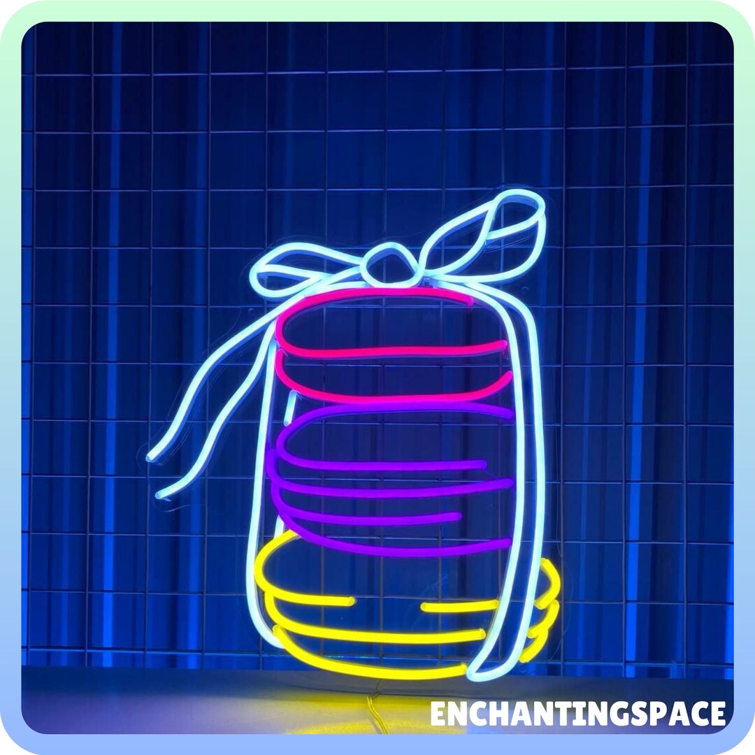 Macaron Neon Sign, French Cake Led Light, Custom Neon Sign, Patisserie ...