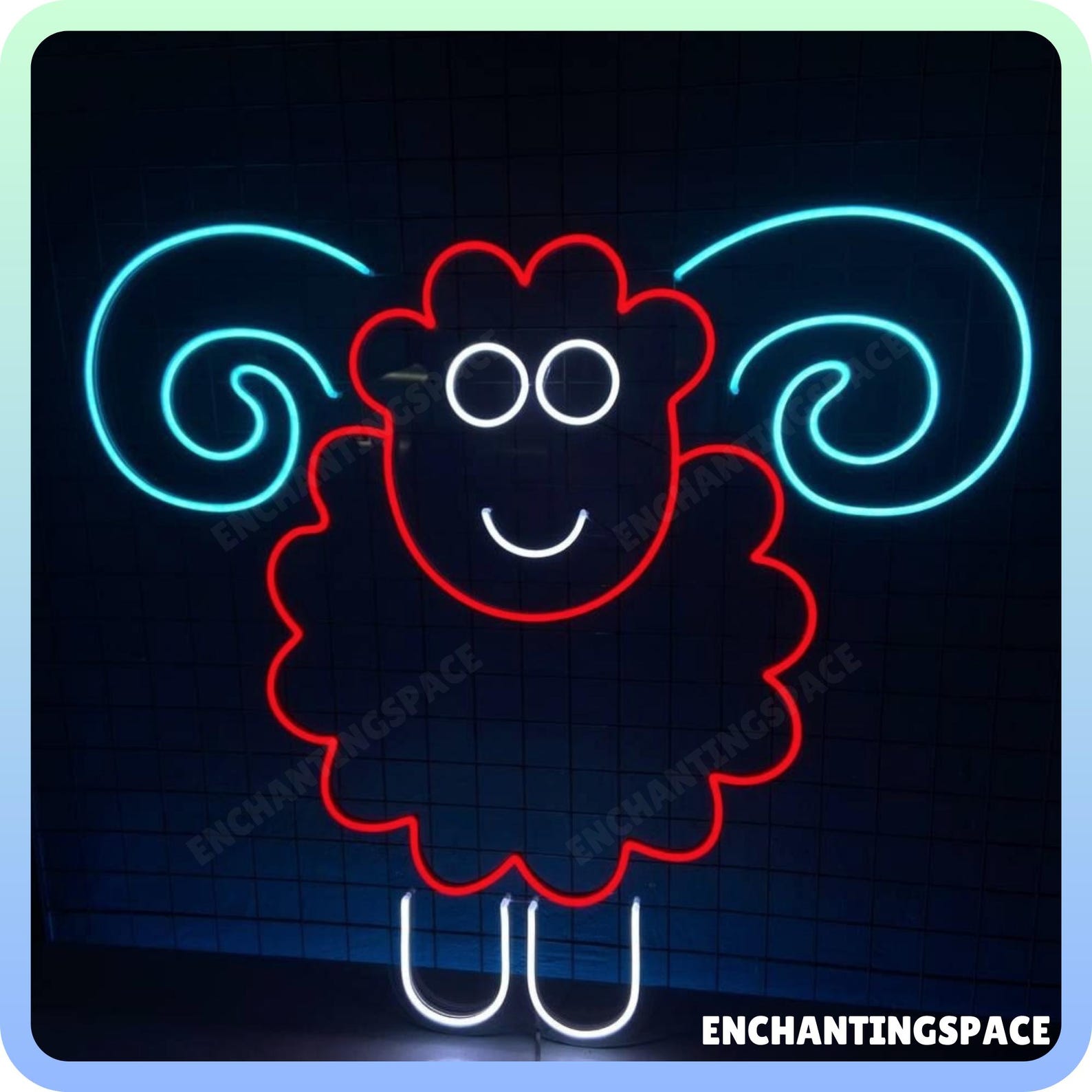 Sheep Neon Sign, Cute Sheep Led Light, Kids Room Led Sign Wall Decor ...