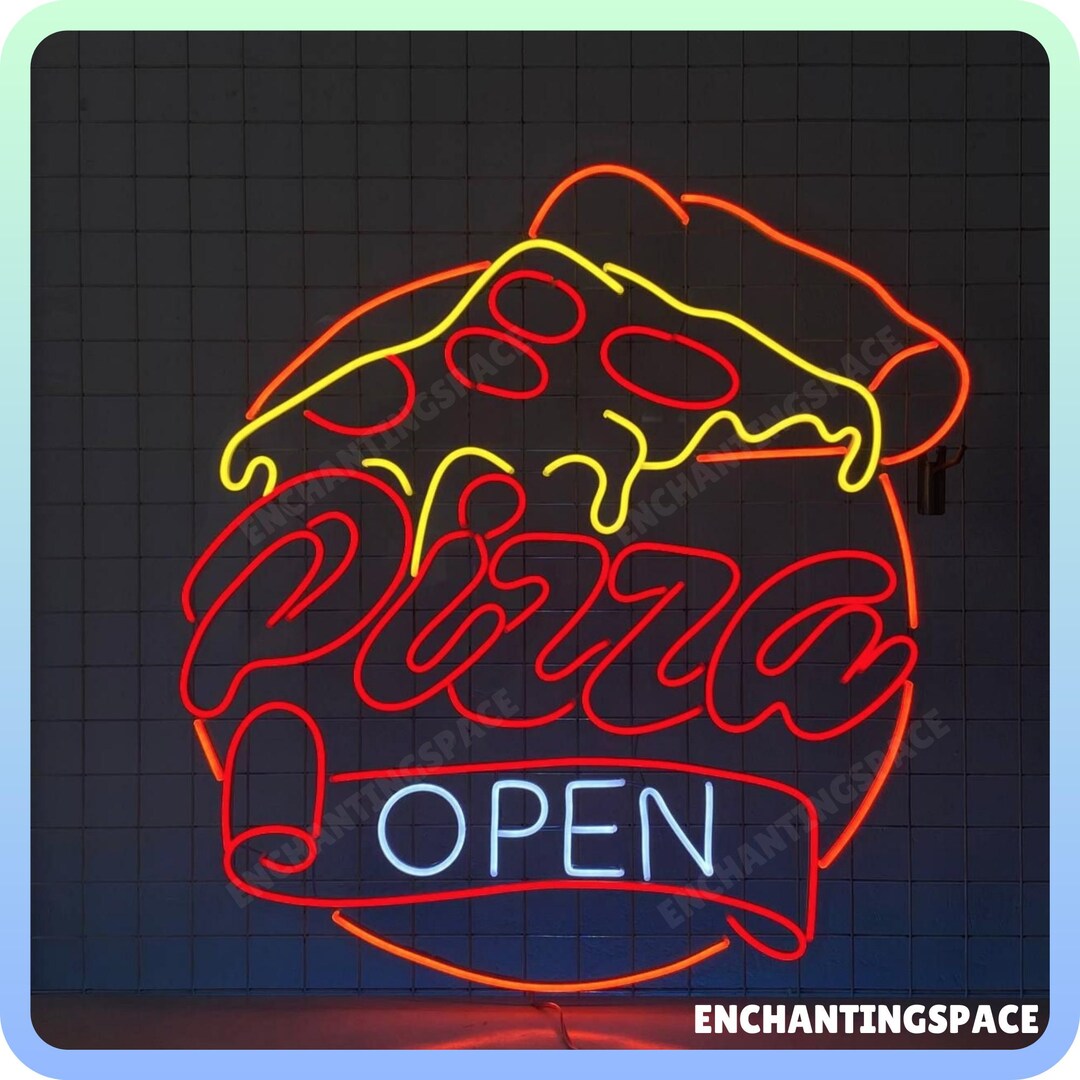 Smelting Pizza Open Neon Sign, Pizza Led Light, Pizza Restaurant Led ...
