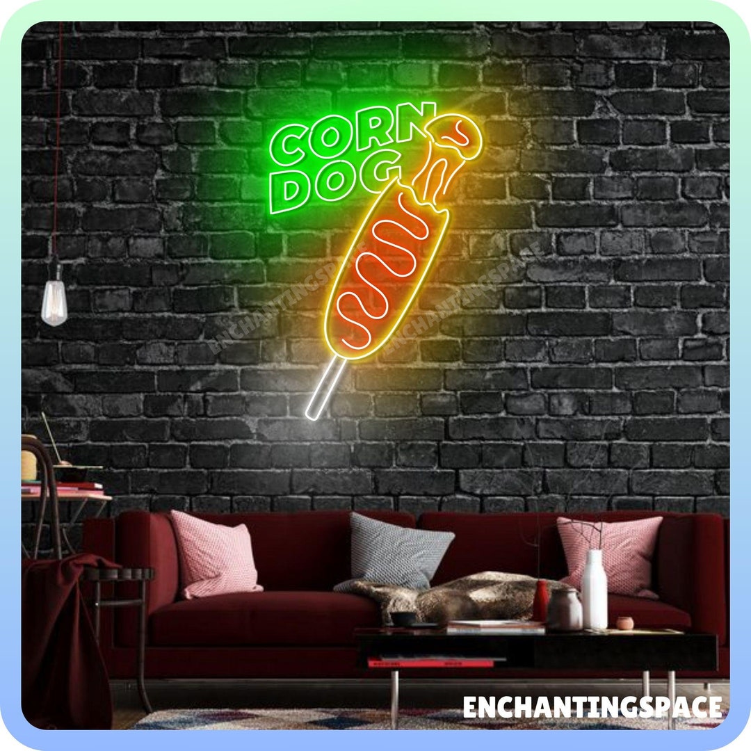 Corn Dog Neon Sign, Corn Dogs Led Light, Corn Dog Store Led Sign Decor ...