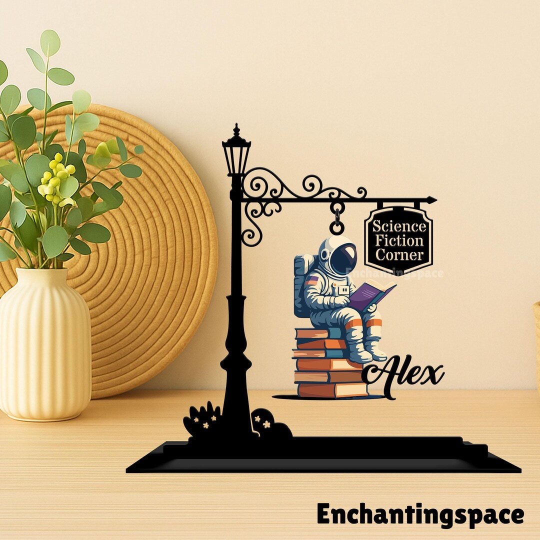 Custom Science Library Sign, Mini Signpost Metal Stand for Reading ...
