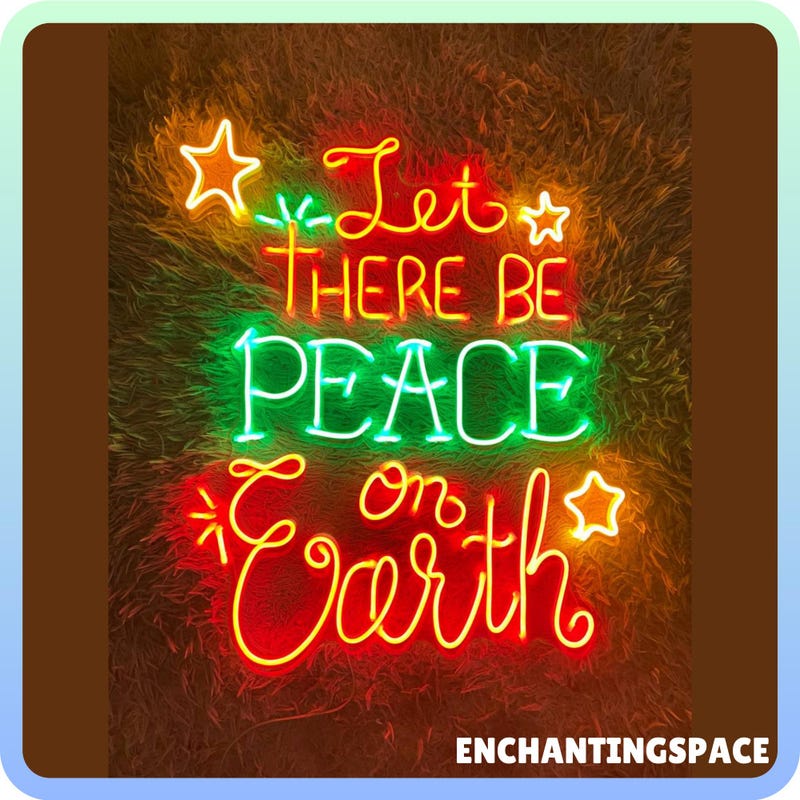Peace on Earth Sign - Etsy