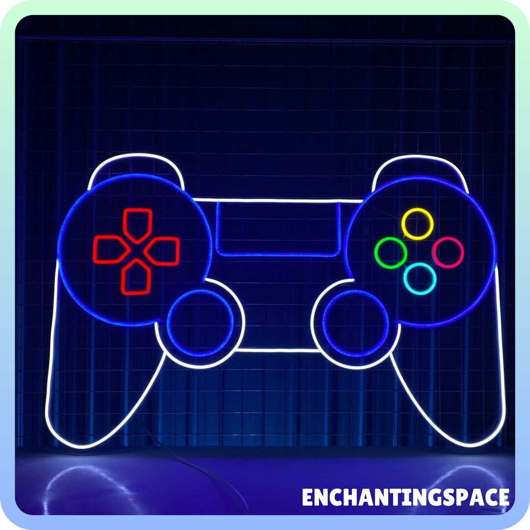 Game Controller Neon Sign, Video Game Controllers Led Sign, Custom Neon ...