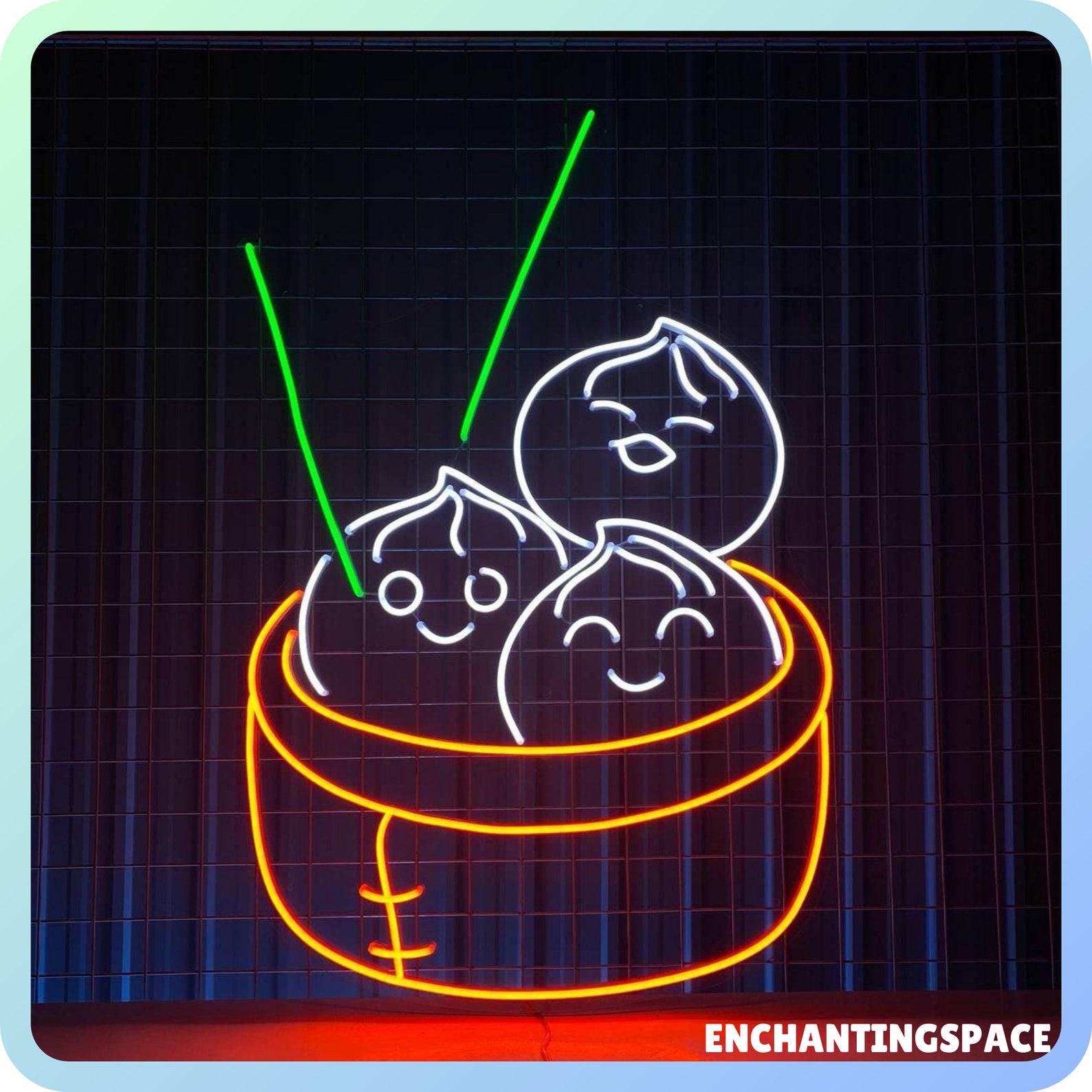 Dimsum Neon Sign, Dimsum Led Light Up, Custom Neon Sign, Chinese Dimsum ...