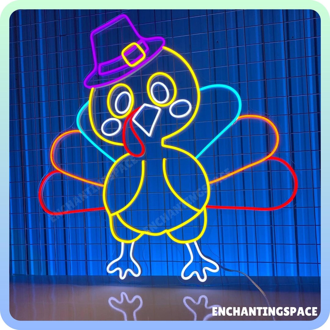 Turkey Neon Sign, Turkey Thanksgiving LED Light, Turkey Happy ...