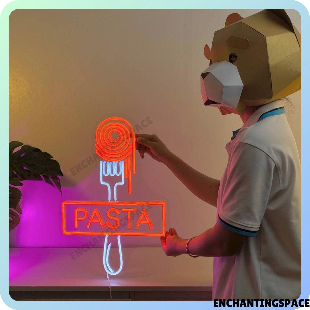 Pasta Open Neon Sign, Pasta Led Light, Pasta Led Sign for Italian ...