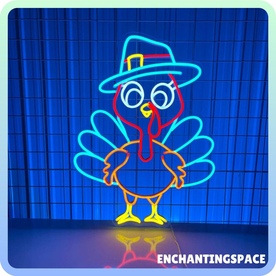 Turkey Neon Sign, Turkey Thanksgiving LED Light, Custom Neon Sign ...