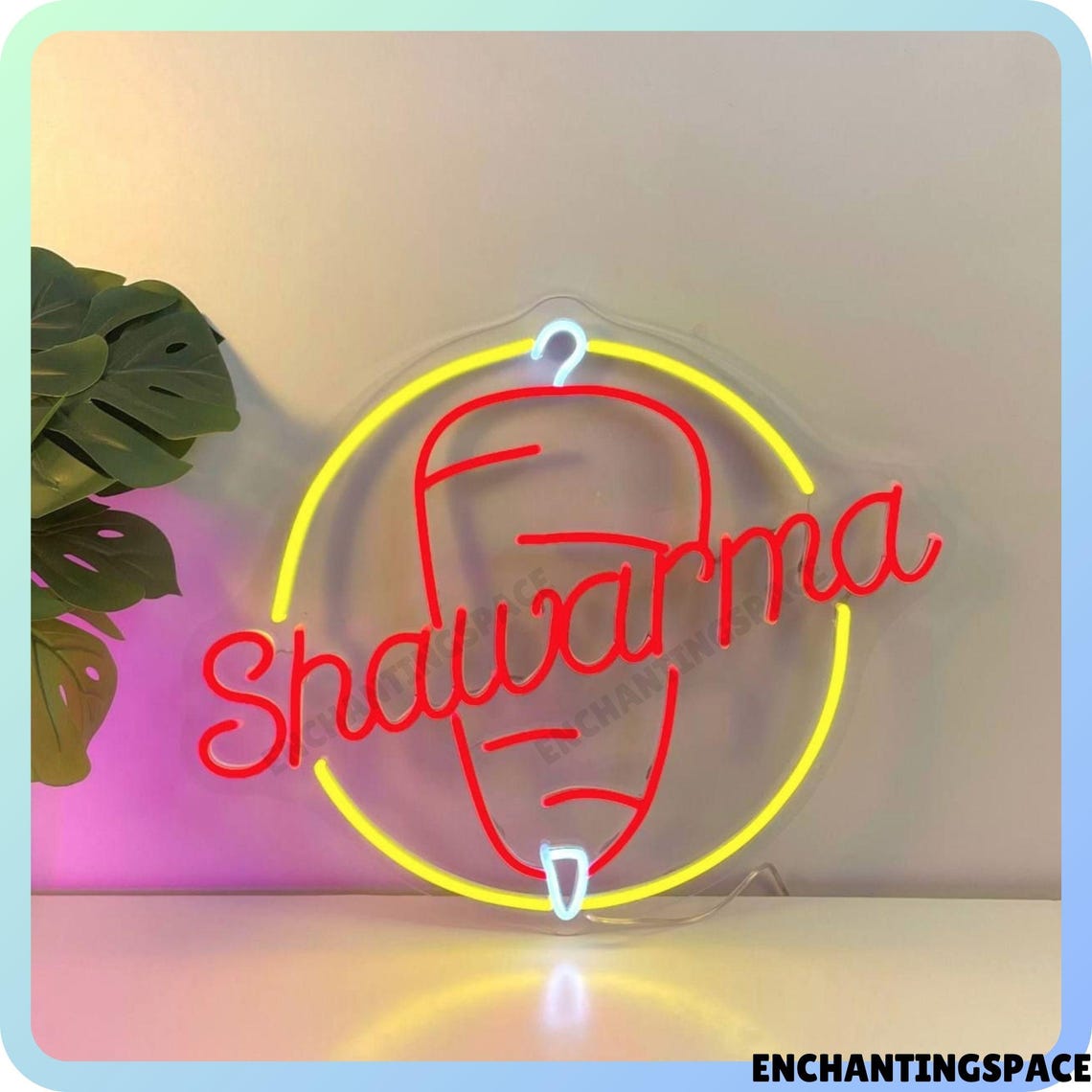 Shawarma Neon Sign Wall Art, Shawarma Led Sign for Fast Food Store ...