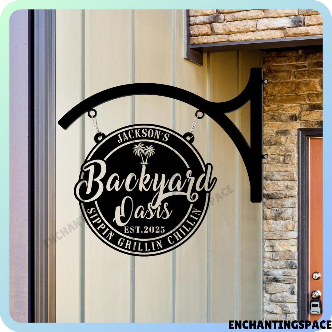 Personalized Name Hanging Bar Grill Metal Sign, Bar Grill Metal ...