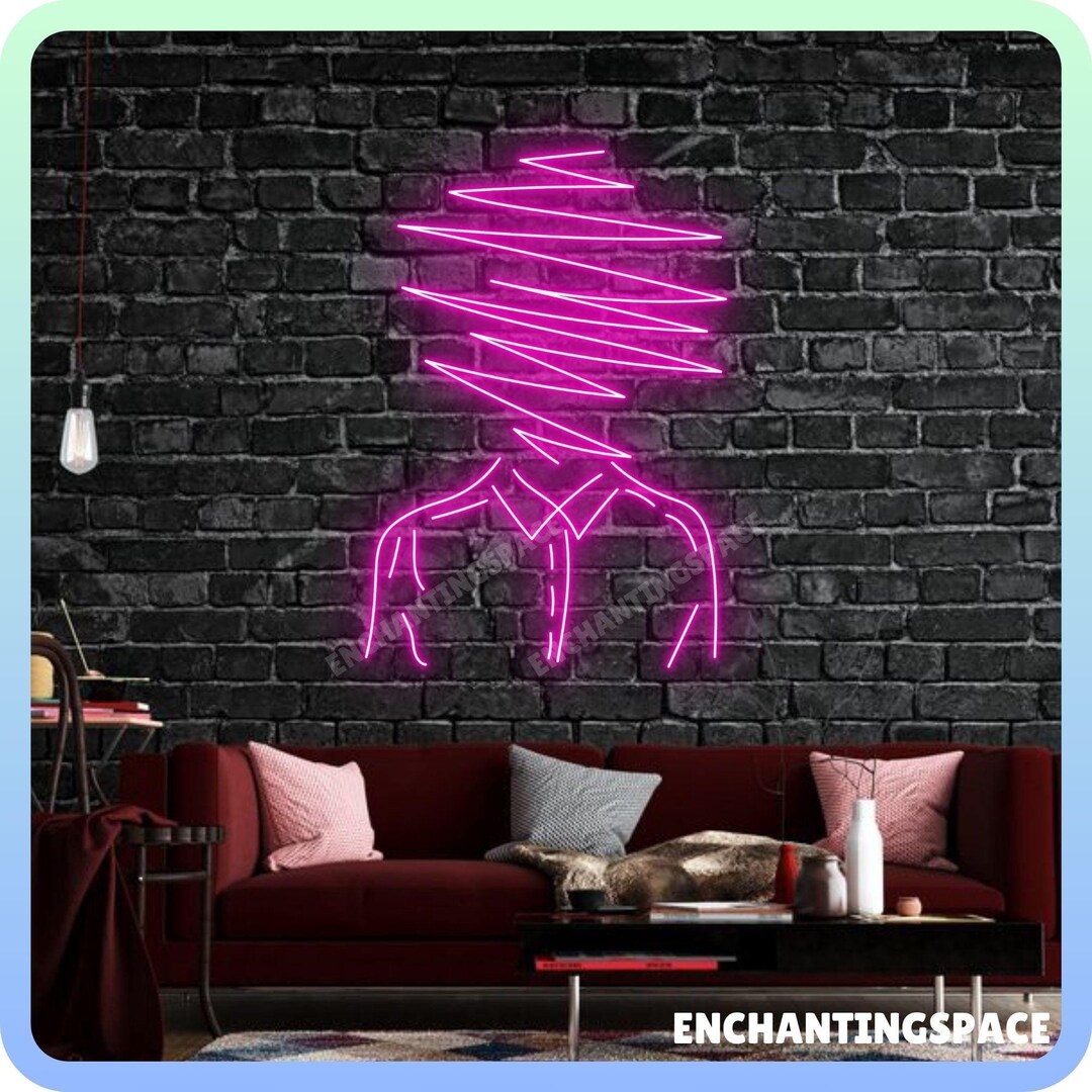 Abstract Man Line Art Neon Sign, Abstract Man Led Sign, Minimalist Man ...