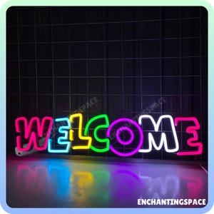 Welcome Signboard Neon Light, Open Sign Led Light for Store Shop ...