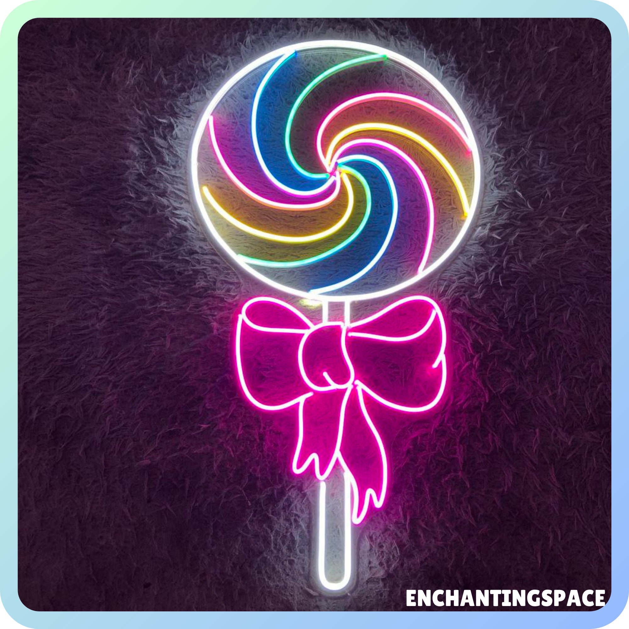 Lollipop Neon Sign, Sweet Lollipop Led Sign, Custom Neon Sign, Candy ...