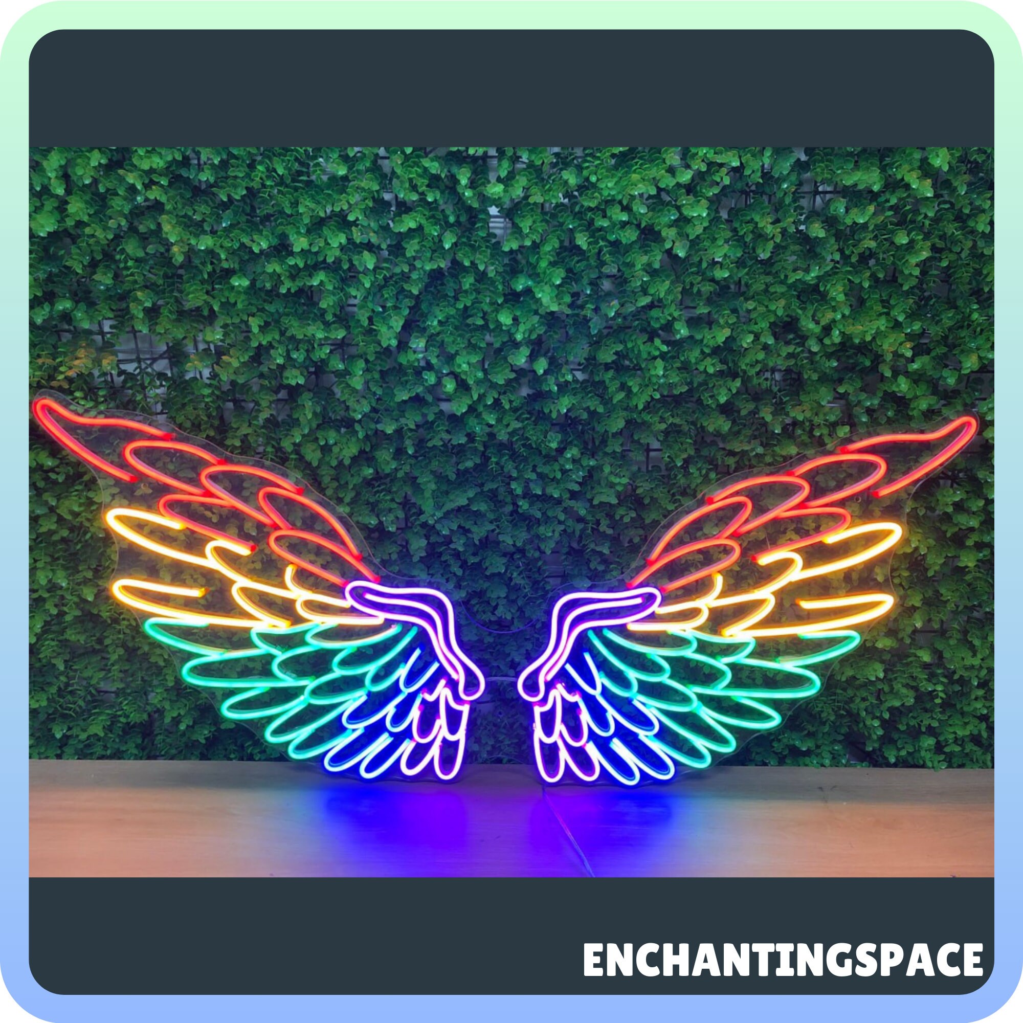 Wings Neon Sign, Angel Wings Led Sign, Custom Neon Sign, Wedding Wall ...