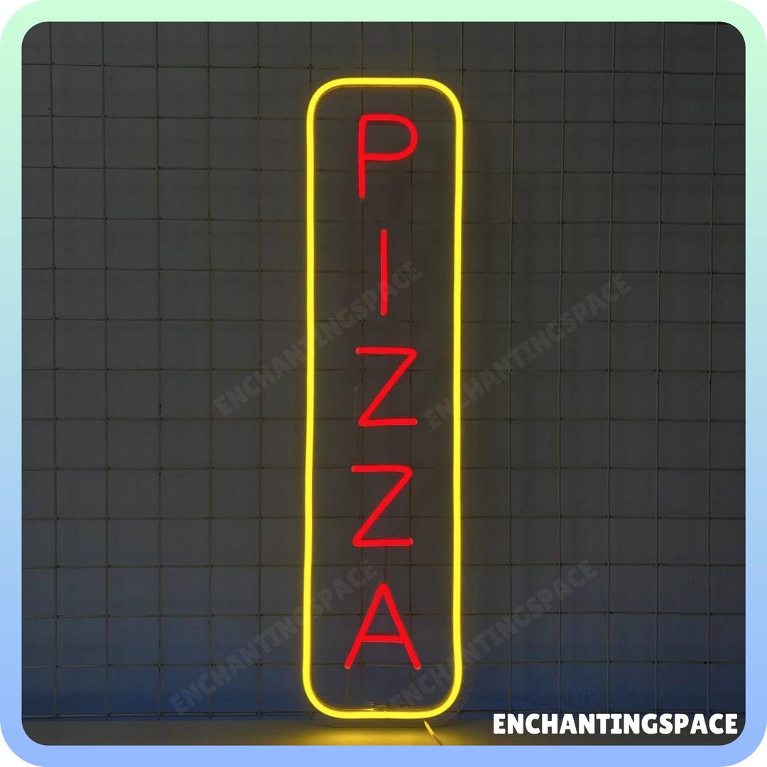 Pizza Logo Neon Sign, Open Pizza Led Light Sign, Italian Food Wall ...