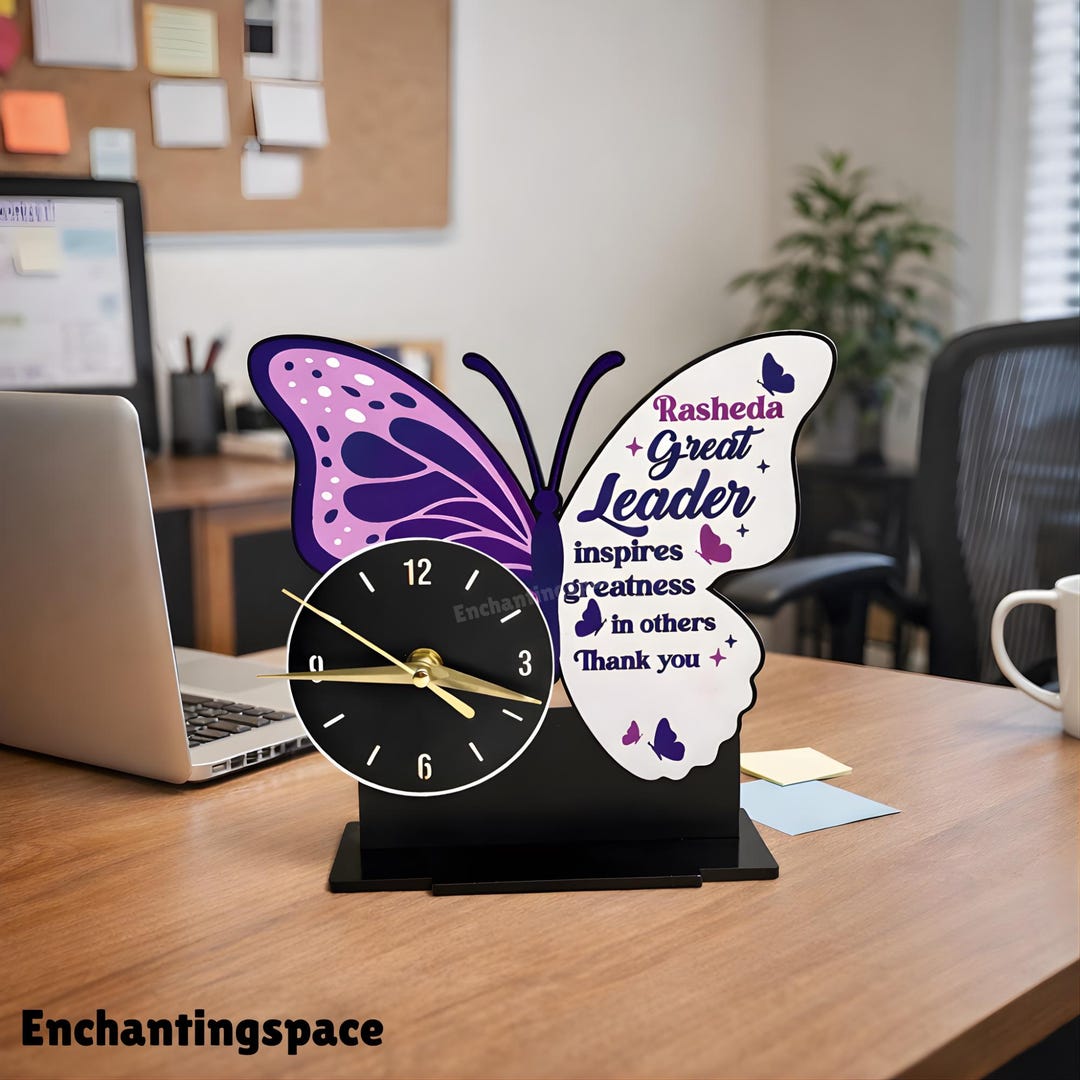 Custom Metal Tabletop Clock, Silent Desk Clock for Home Office or ...