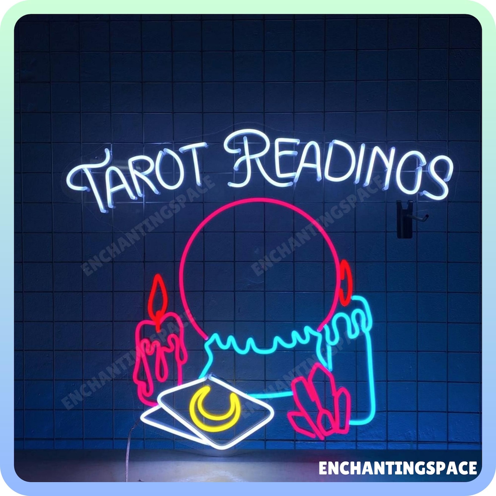 Tarot Readings Neon Sign, Tarot Readings Led Light, Psychic Open Sign ...