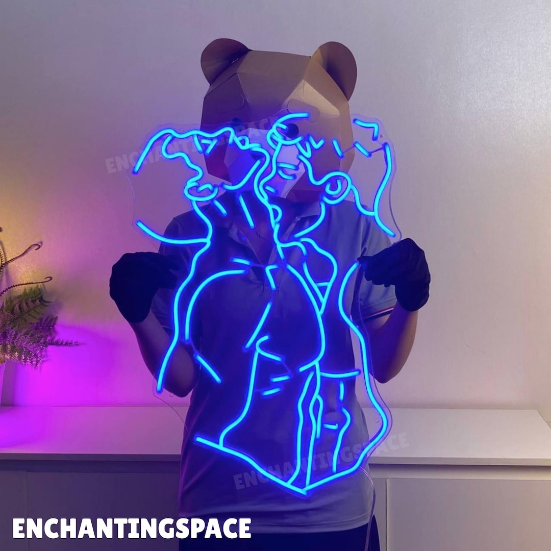 LGBT Neon Sign, Kissing Man Led Light Sign, Pride Neon Sign, Led Neon ...