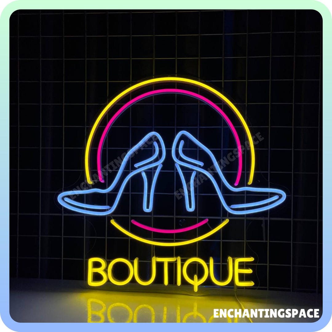 Shoes Boutique Neon Sign, Shoes Store Led Light, Fashion Boutique Store ...