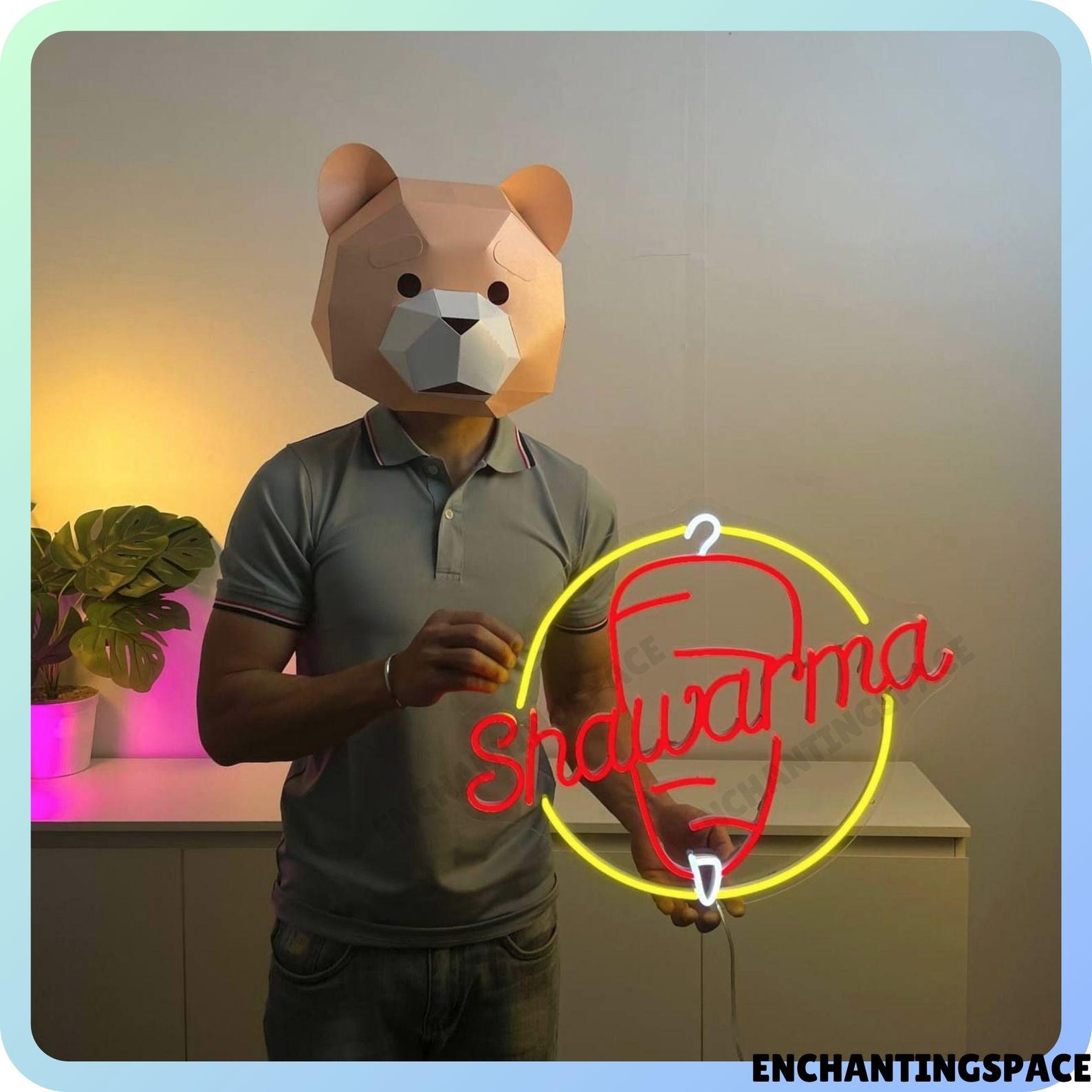 Shawarma Neon Sign Wall Art, Shawarma Led Sign for Fast Food Store ...