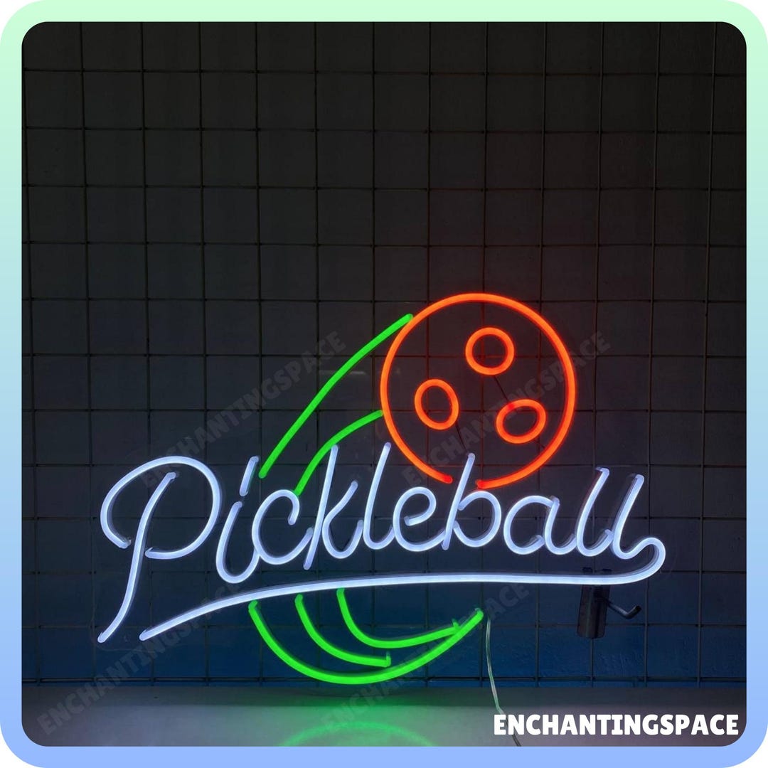 Pickleball Neon Sign, Pickleball Club Sign Wall Art, Sport Store Led ...