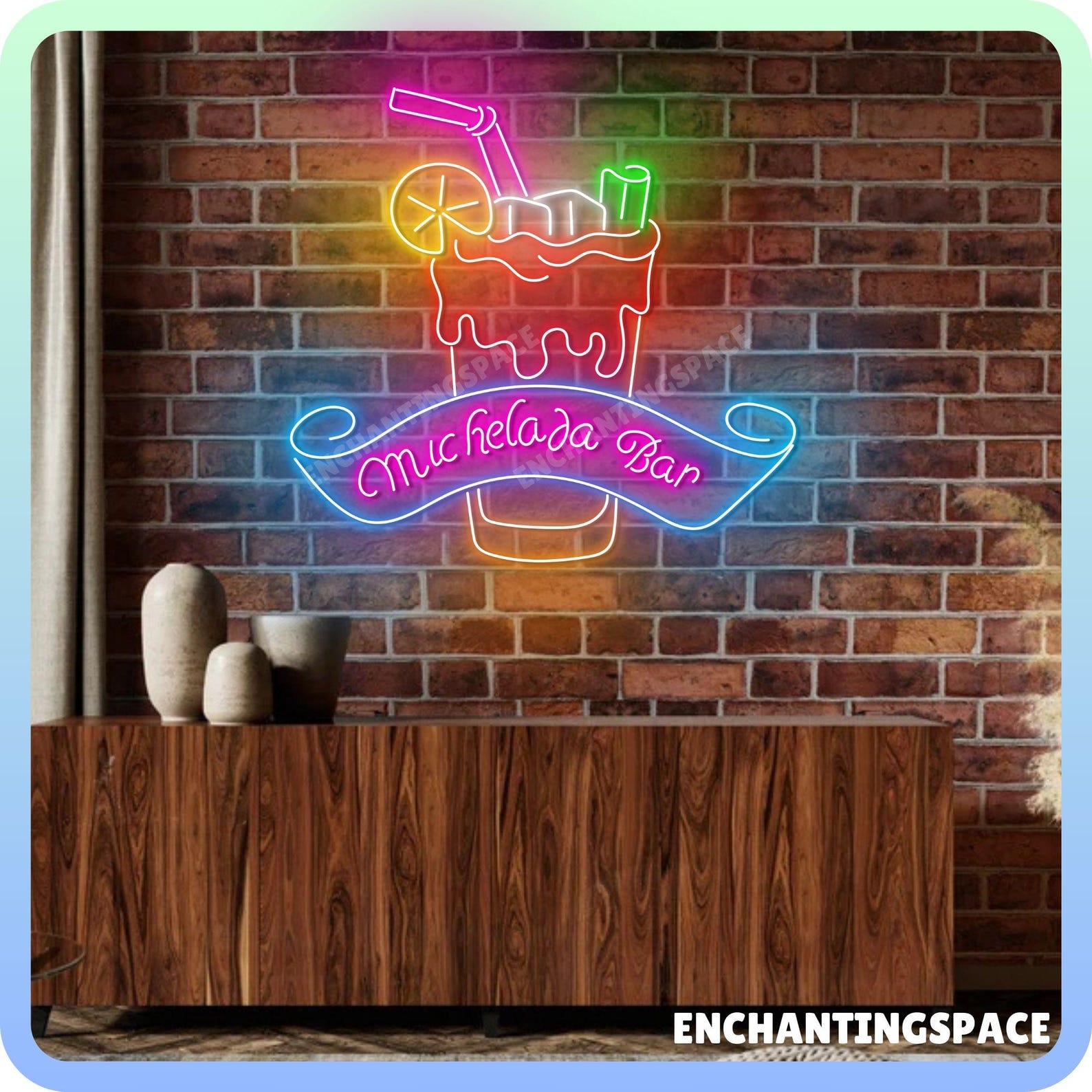 Michelada Bar Neon Sign, Michelada Cocktail Led Light, Cocktail Bar ...