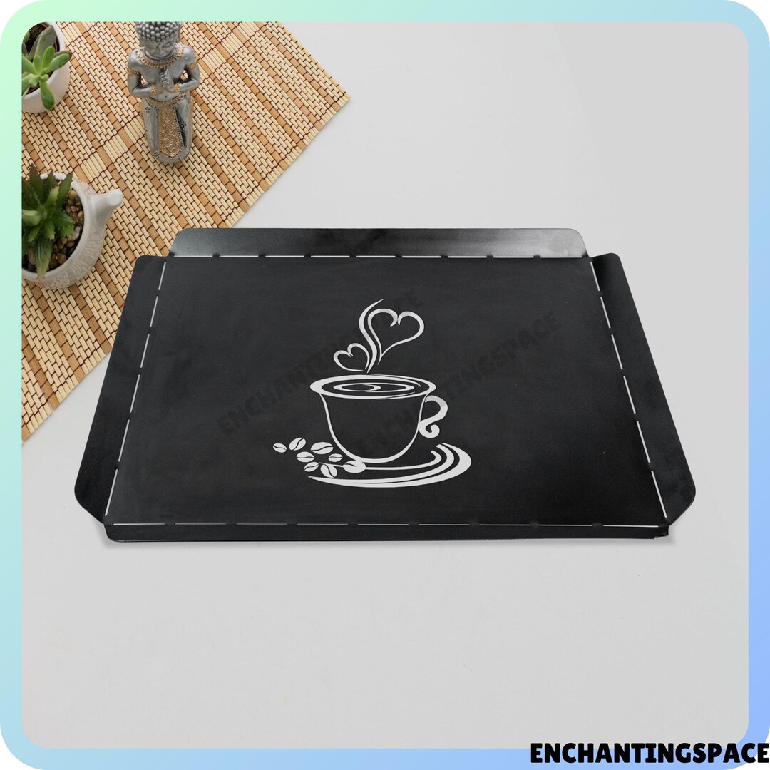 Customize Coffee Plate Tray, Coffee Serving Tray Metal, Engraved Trays ...