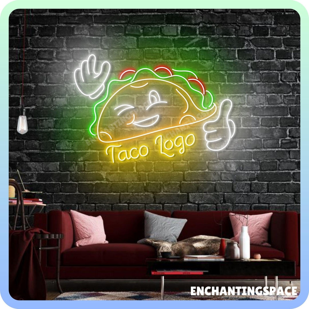 Funny Taco Neon Sign, Tacos Led Light, Tacos Store Led Light Sign Wall ...