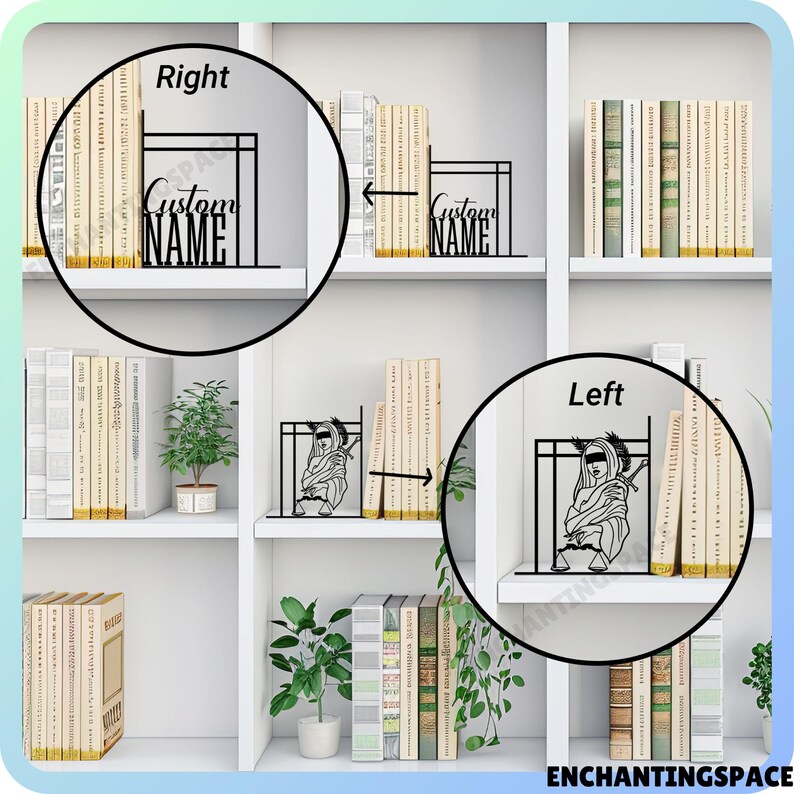 Customized Symbol of Justice Metal Bookends, Lawyer Name Bookend ...