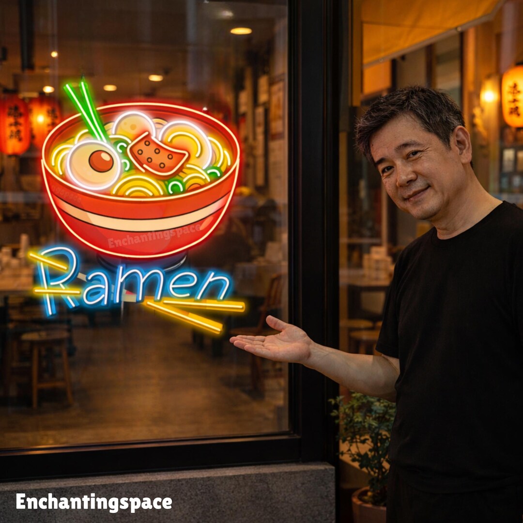 Ramen Neon Sign, Noodle Bowl LED Sign for Ramen Shop or Asian Eatery ...