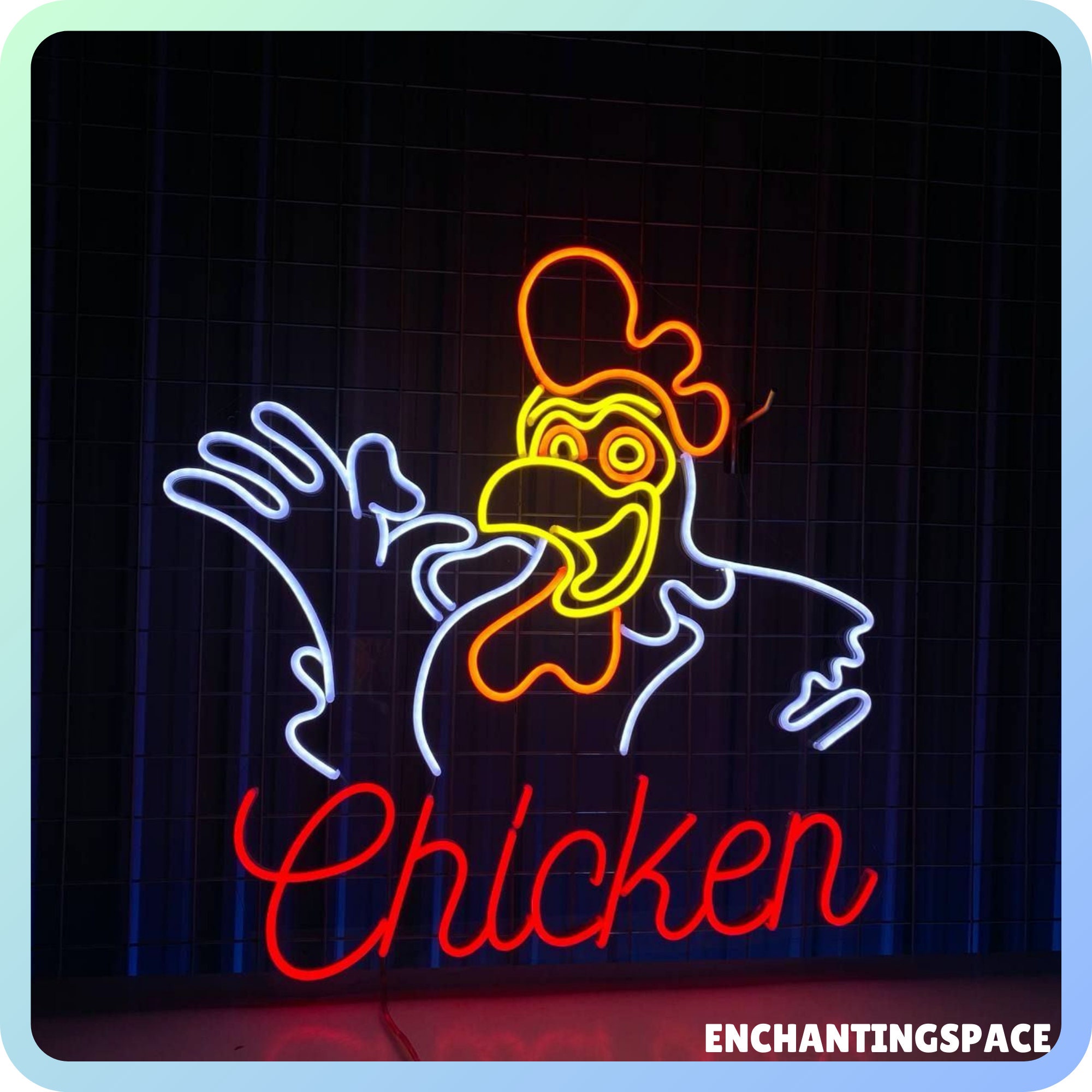 Chicken Neon Sign, Fried Chicken Led Light Sign, Custom Neon Sign ...