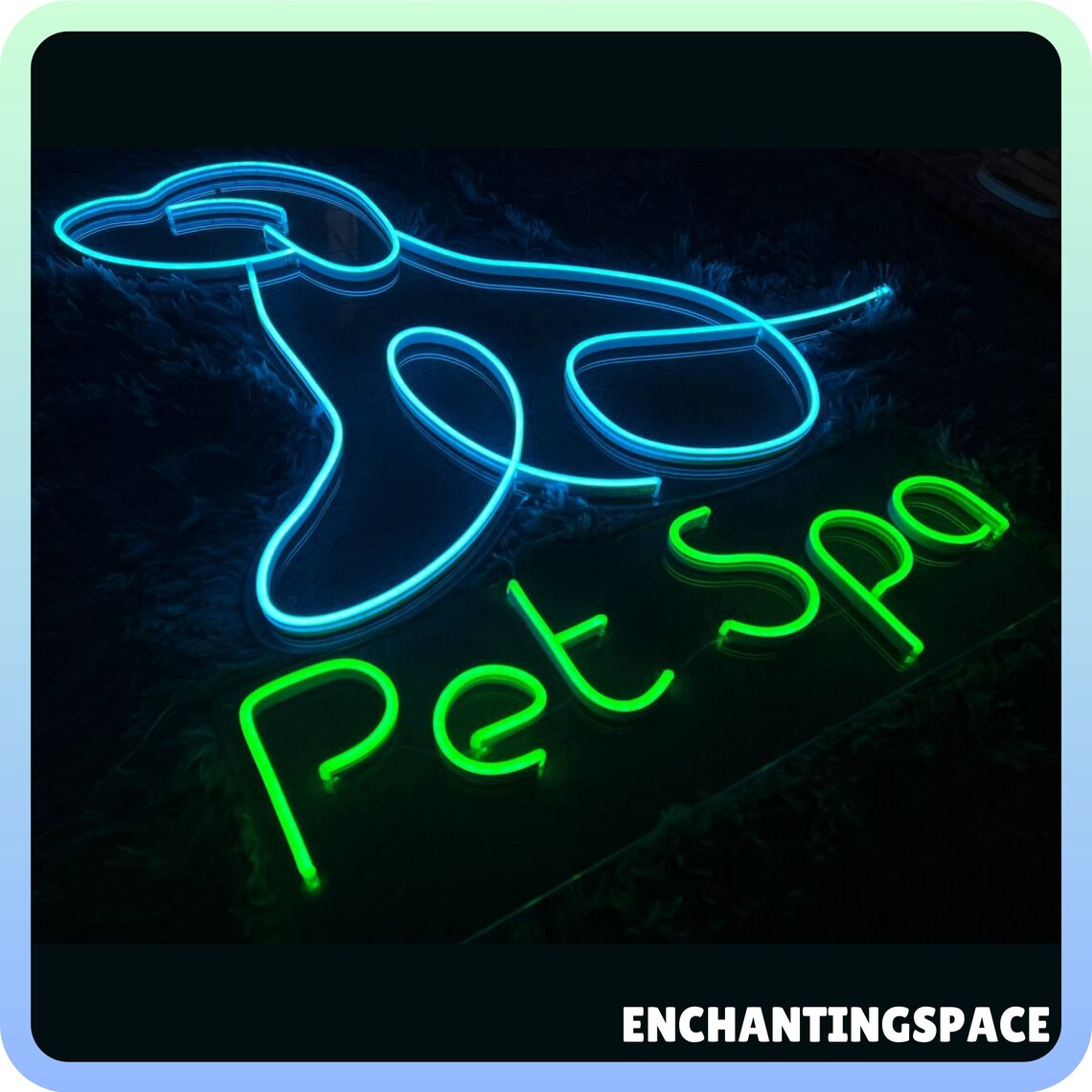 Pet Spa Neon Sign, Pet Shop Led Light, Custom Name Neon Sign, Pet ...