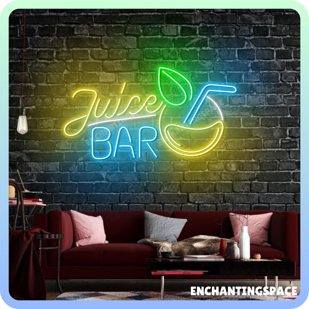 Juice Bar Neon Sign, Juice Bar Shop Led Light, Fruit Juice Store ...