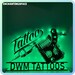 Customized Tattoo Machine Metal Wall Art LED Light, Personalized Tattoo ...