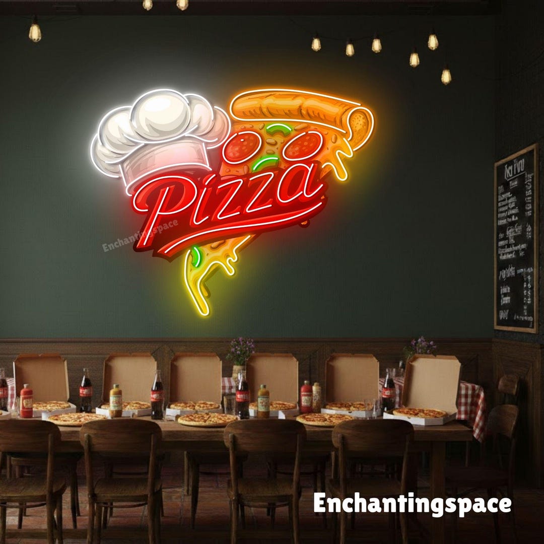 Pizza LED Neon Sign, Italian Food Wall LED Light for Pizzeria, Cafe or ...