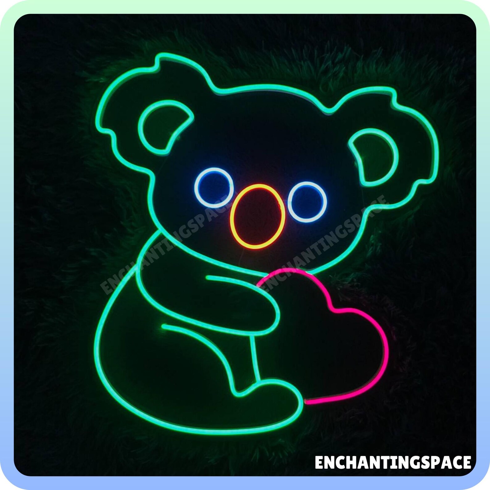 Koala Bear Neon Sign, Cute Koala Led Light for Nursery Wall Decor ...