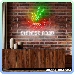 Chinese Food Neon Sign, Chinese Food Led Light Wall Art, Welcome Sign ...