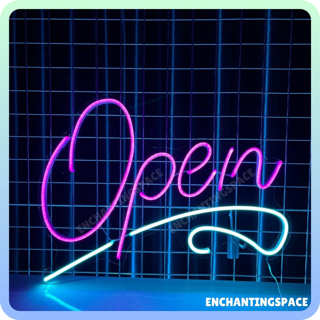 Open Signboard Neon Light, Welcome Sign Led Light for Store Shop ...