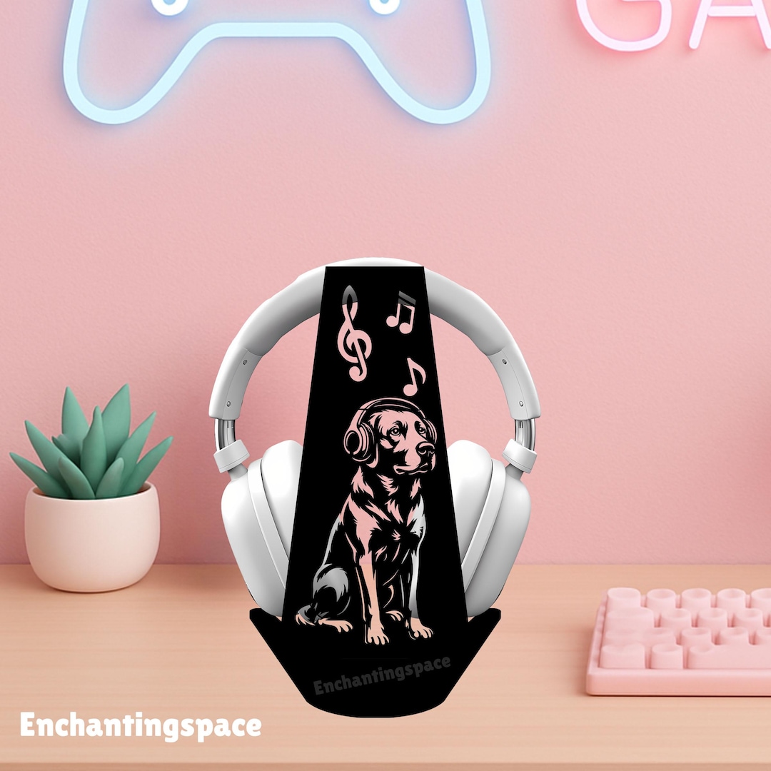 Personalized Labrador Retriever Headphone Stand, Custom Metal Headset ...