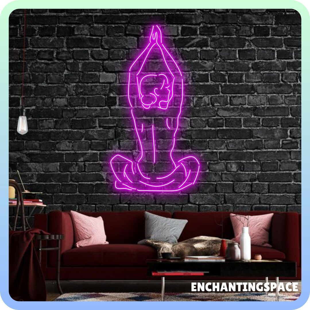 Woman Yoga Neon Sign, Girl Yoga Led Light, Lady Yoga Led Sign Wall Art ...
