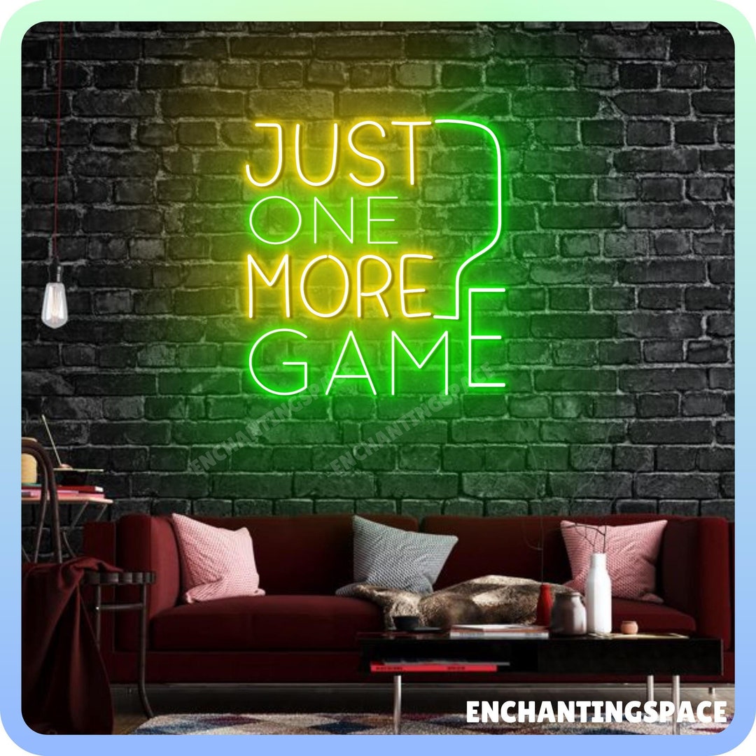Just One More Game Pickleball Neon Sign, Pickleball Club Led Sign Wall ...